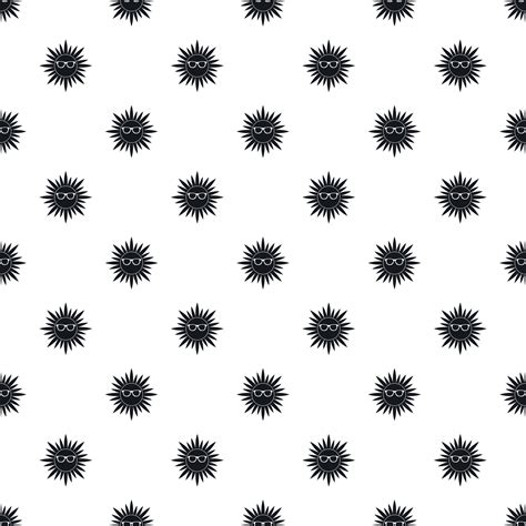 Sun Face With Sunglasses Pattern Simple Style 14860441 Vector Art At Vecteezy