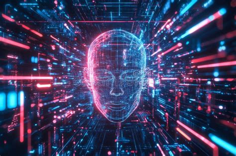 A Futuristic Ai Powered Robotic Neural Network Composed Of Glowing Cybernetic Circuits