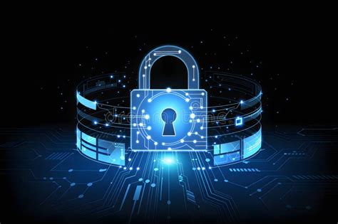 Cybersecurity And Data Protection With Digital Lock Secure Network And Encryption Concept