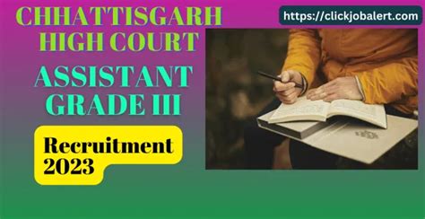 Cg High Court Assistant Recruitment 2023 143 Vacancies