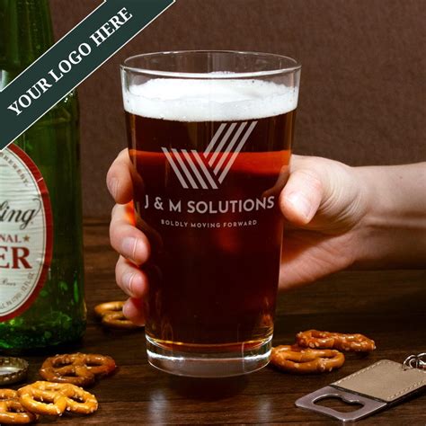 Logo Pint Glass Custom Logo Glasses Personalized Beer Glasses Custom