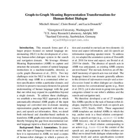 Graph To Graph Meaning Representation Transformations For Human Robot Dialogue Acl Anthology