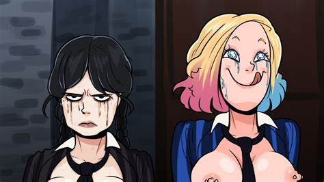 rule 34 black hair blonde hair blue eyes clothed edit emma myers enid