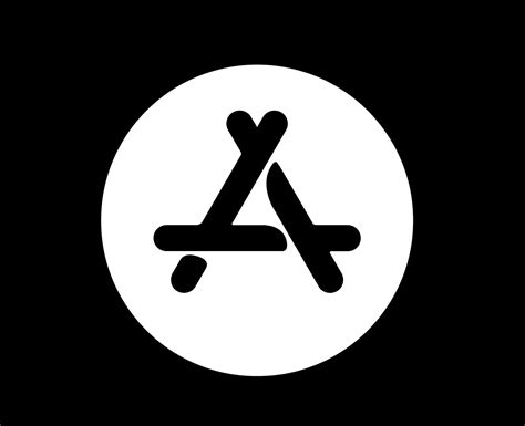 App Store Apple Icon Logo Software Phone Symbol White Design Mobile Vector Illustration With