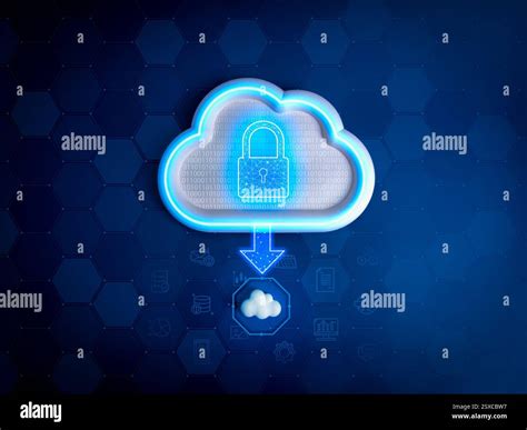 Cloud Computing Infrastructure Technology Data Storage Security Encryption Concept Digital