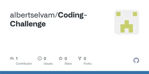 Github Albertselvam Coding Challenge