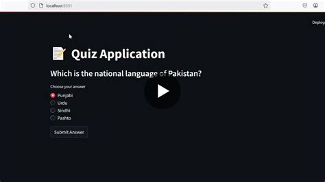 Python Streamlit Quizapp Webapp Uv Coding Edtech Summiya