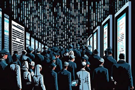 Premium Photo Group Of People Processing Large Amount Of Digital