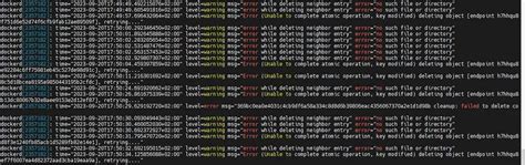Error While Deleting Neighbor Entry Errorno Such File Or Directory