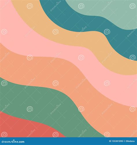 Minimalist Abstract Vector Background In Vintage Retro Style With