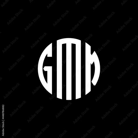 Gmm Letter Logo Design Gmm Letter In Circle Shape Gmm Creative Three