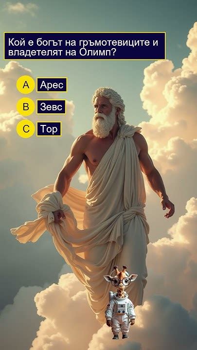 Тествай знанията си по гръцката митология Кой е богът на гръмотевиците ⚡🦸‍♂️ Quizжираф Youtube