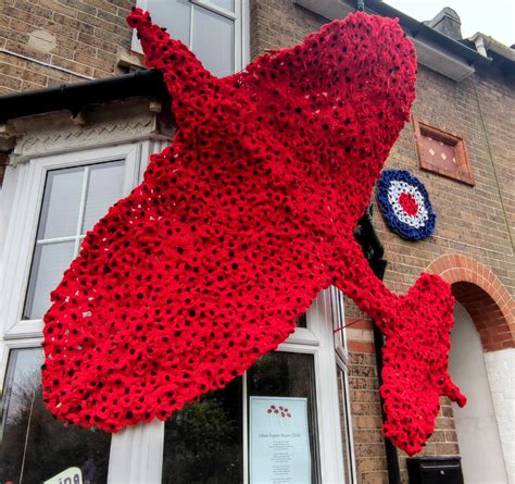 Shop Assistant Creates Spectacular Spitfire Made Out Of 1 500 Crocheted