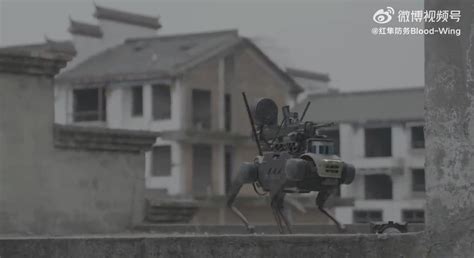 Dramatic Moment Chinese Drone Drops Killer Robot Dog ‘into Battle Zone