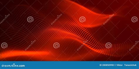 Futuristic Particle Wave Abstract Technology Background Big Data Visualization 3d Widescreen