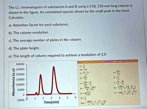Solved The Lc Chromatogram Of Substances A And B Using A C18150 Mm