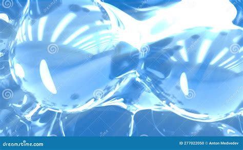 Light Blue Slight Morphed Meta Objects Bg Abstract 3d Illustration