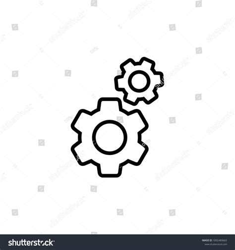 Setting Icon Vector Cog Settings Icon Stock Vector Royalty Free