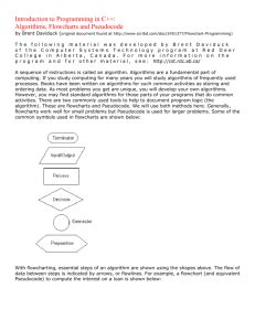 Algorithms In Pseudocode And Flow Diagrams