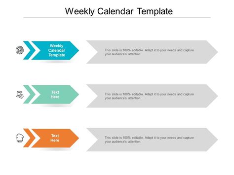 Weekly Calendar Template Ppt Powerpoint Presentation Gallery Templates Cpb Presentation