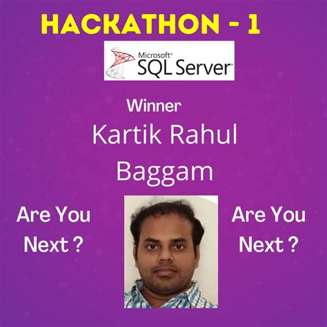 Paragkumar Patel On Linkedin Microsoft Sqlserver Sqldba Hackathon