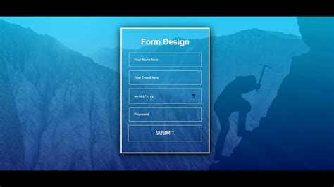 html css form design tutorial amar design 2021 youtube