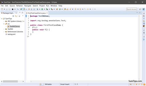 First Test Case With Testng Sumtips