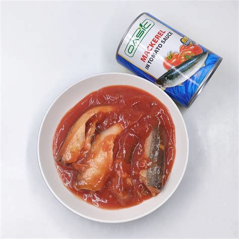 Hot Sale 425g Canned Mackerel Popular Specification In Tomato Sauce