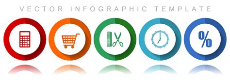 쇼핑 벡터 아이콘 컬렉션 계산기 카트 이발사 시계 및 퍼센트와 같은 기타 아이콘 Eps 10의 평면 디자인 인포 그래픽 템플릿 가격에 대한 스톡 벡터 아트 및 기타 이미지