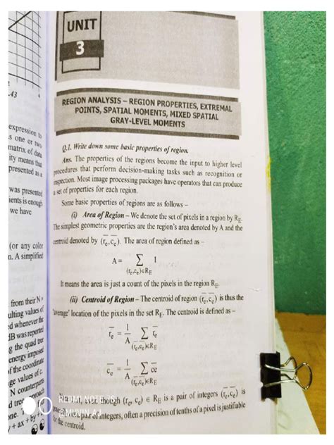 Image Processing And Computer Vision U3 4 5 Pdf