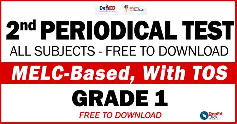 2nd periodical test grade 1 sy 2022 2023 melc based free to download