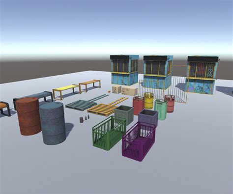 Artstation Street Props Object Set Game Assets
