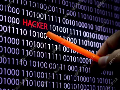 Computer Screen Shot With Binary Code And Hacker Text Great Concept