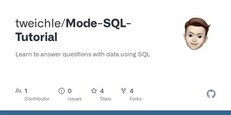 Mode Sql Tutorial1 Basic Sqlsql At Master · Tweichlemode Sql Tutorial · Github