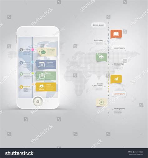 Infographics Design Kit Ui Elements Timeline Stock Vector Royalty Free 163876565 Shutterstock