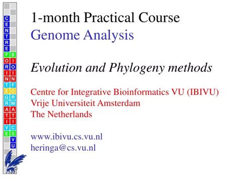 PPT Month Practical Course Genome Analysis Evolution And Phylogeny Methods PowerPoint