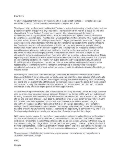 Mingda Zhao Resignation Letter Pdf Board Of Directors Justice