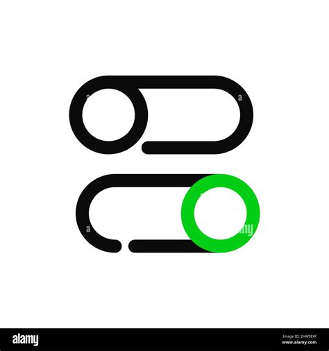 Slider Control Switch In On And Off Positions Pixel Perfect Editable Stroke Minimal Line Art