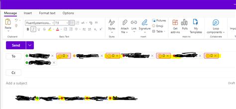 New Outlook 12023616100 Copying Sender List To Body Of Email As