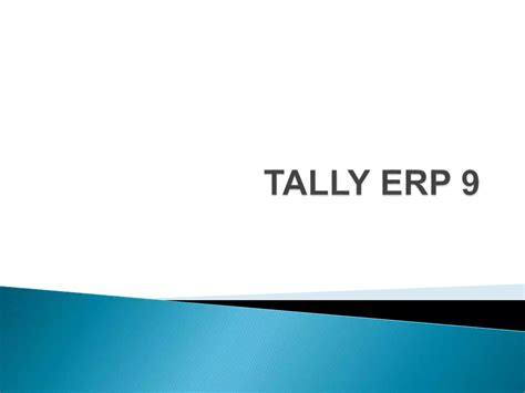 Tally Erp 9 Pptx