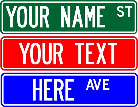 Personalized Street Signs Outdoors
