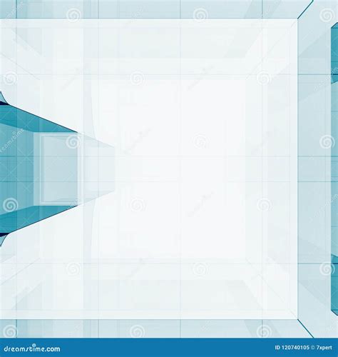 Blue Abstract Design 3d Rendering Stock Illustration Illustration Of Glass Perspective 120740105