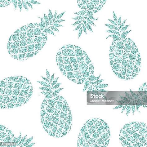 파인애플 벡터 이음새 없는 패턴 대한 섬유 스크랩북 또는 포장지 0명에 대한 스톡 벡터 아트 및 기타 이미지 0명 벡터