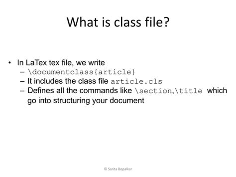 11 Class File In Latex Ppt