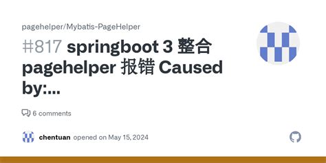 Springboot Pagehelper Caused By Java Lang Noclassdeffounderror Net Sf Jsqlparser