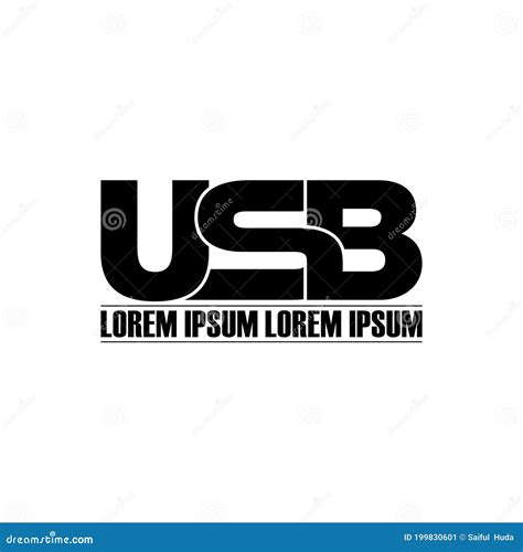 Letter USB Simple Monogram Logo Icon Design Stock Vector Illustration Of Letter Creative