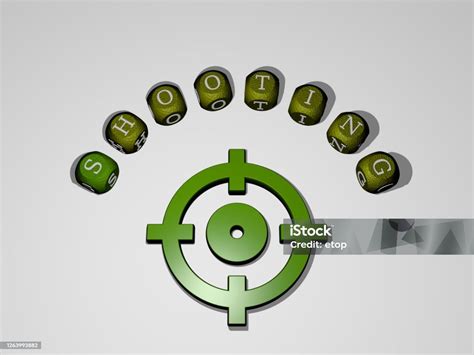 3d 그래픽 이미지와 상단 관점에서 금속 입방 문자로 아이콘 주위에 내장 된 텍스트와 함께 세로로 촬영하는 3d 그래픽 이미지는 개념 프리젠 테이션 및 슬라이드 쇼에