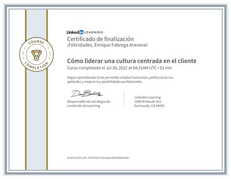 enrique fabrega aravena en linkedin certificate of completion