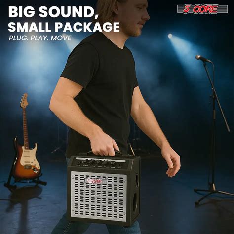 5 Core Guitar Amp 20w Electric Portable Mini Amplifier W Built In 65