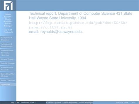 Cultural Algorithm Genetic Algorithms Related Techniques Pdf